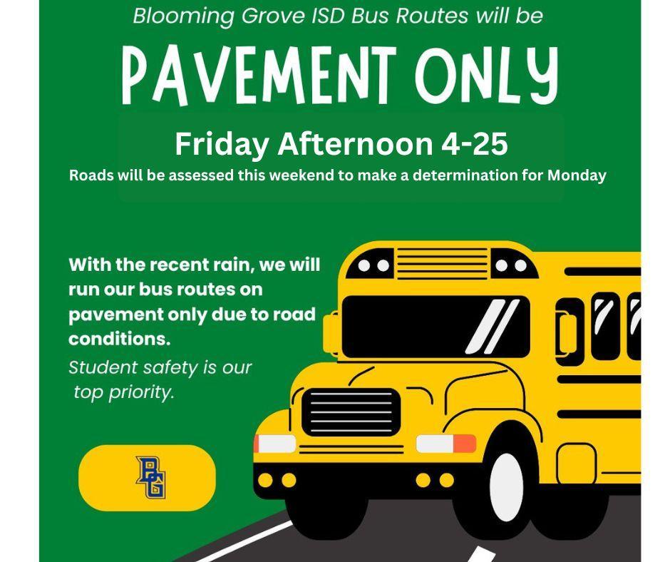 Pavement Only - Friday, April 25th | Blooming Grove ISD