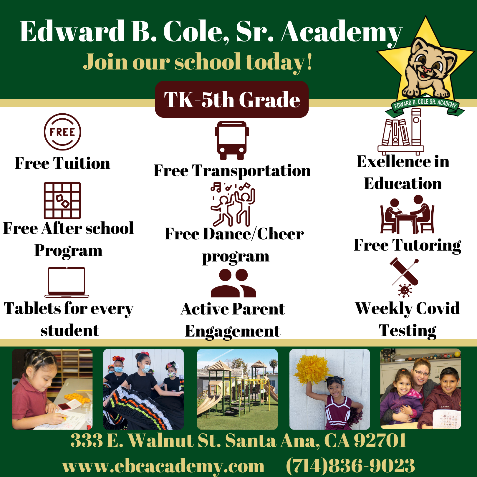 Enroll Now! – Enrollment – Edward B. Cole, Sr. Academy