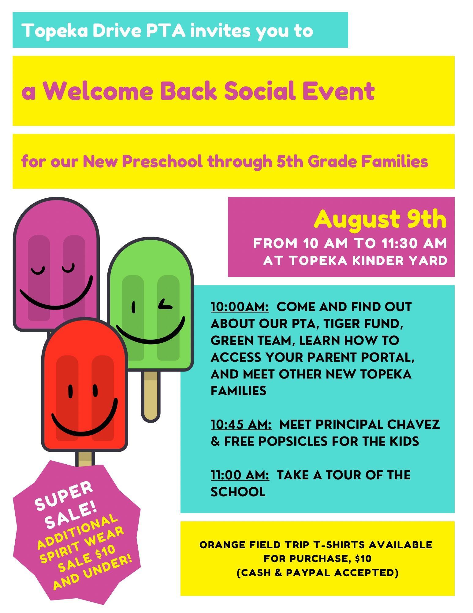 Welcome Back to School Social Event | Topeka Drive Charter School for ...