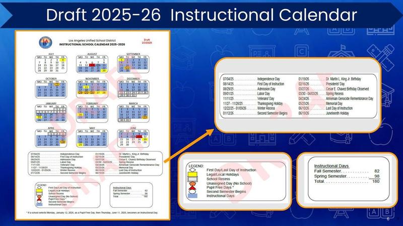 LAUSD Approved Calendar for the 2025-2026 School Year | Leadership and ...