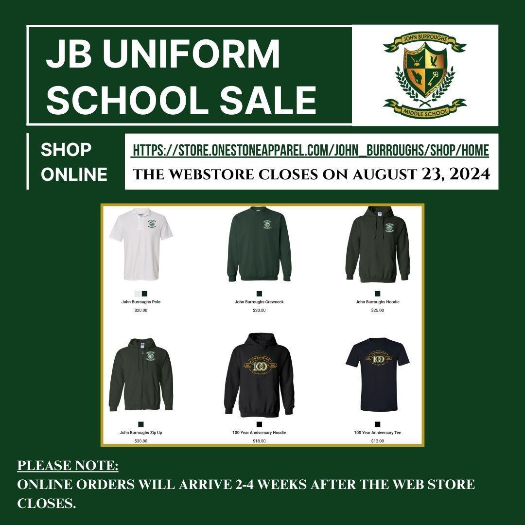 UPDATE! John Burroughs School Uniform Sale | John Burroughs Middle School