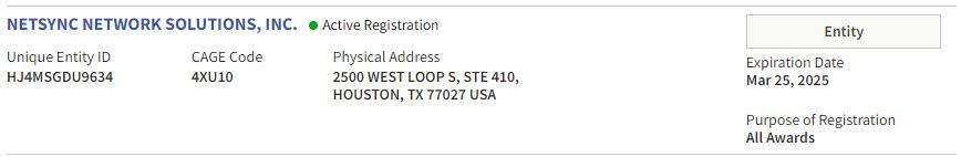 Netsync Network Solutions – Vendors List – TexBuy