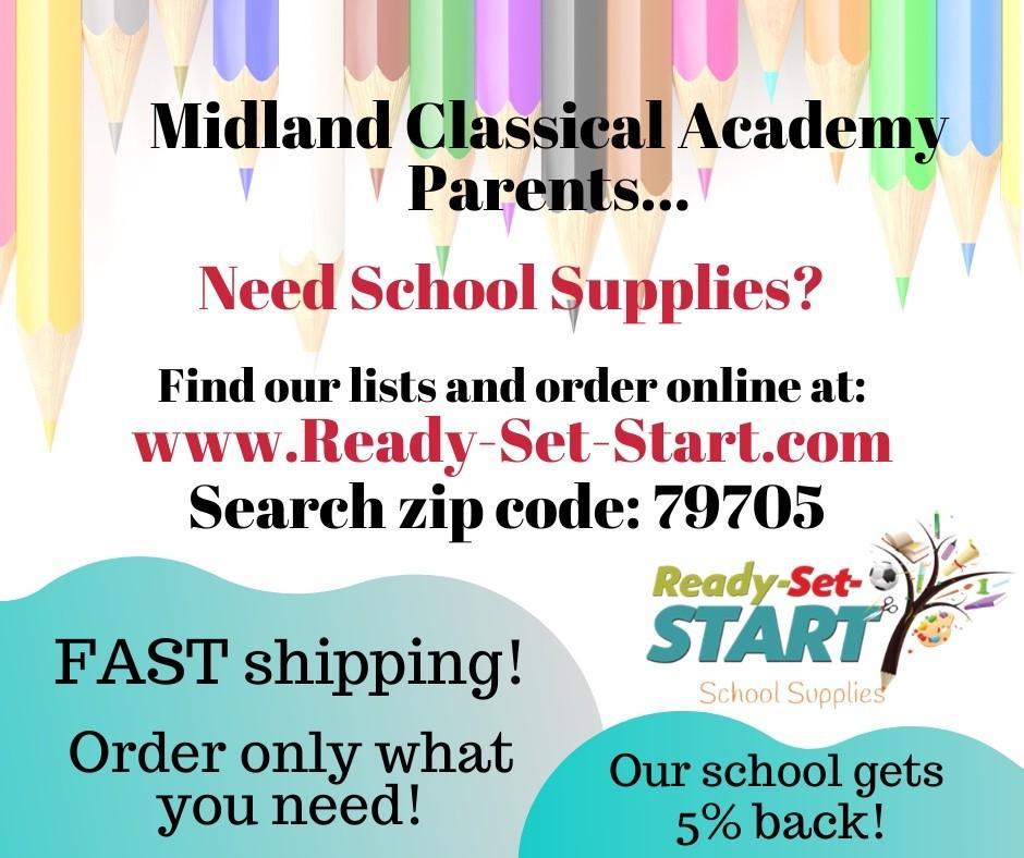 School Supply Lists – Grammar School – Midland Classical Academy