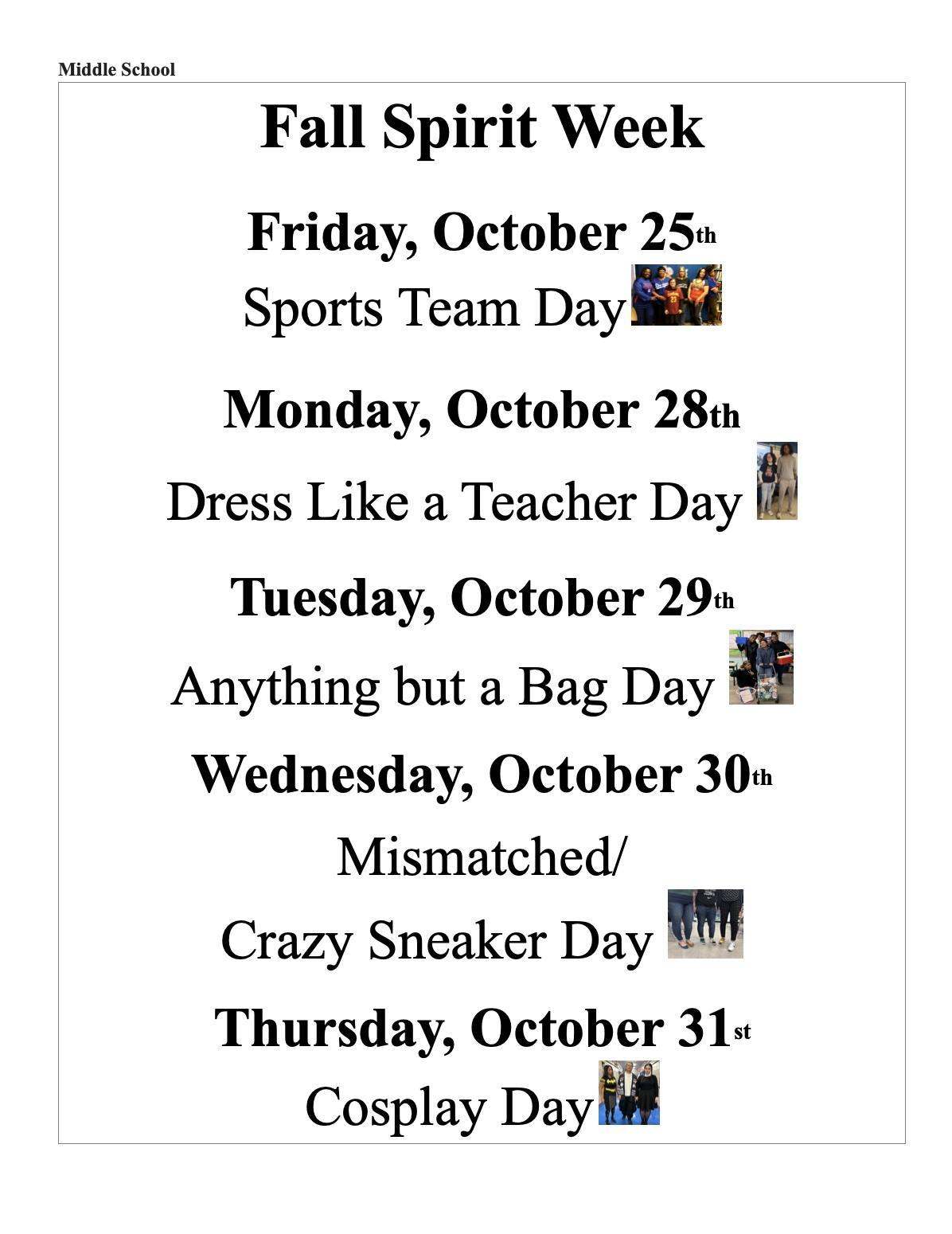 Fall Spirit Week!!!! | Juan Morel Campos Secondary School