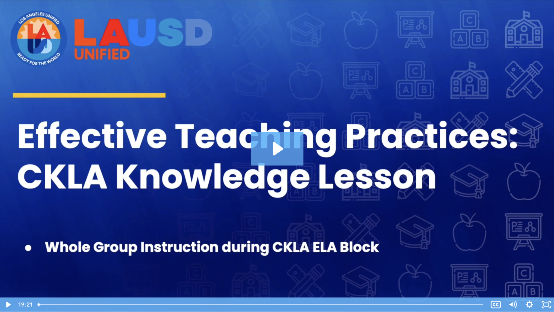 Teaching and Learning Framework Focus Elements – Elements – LAUSD ...