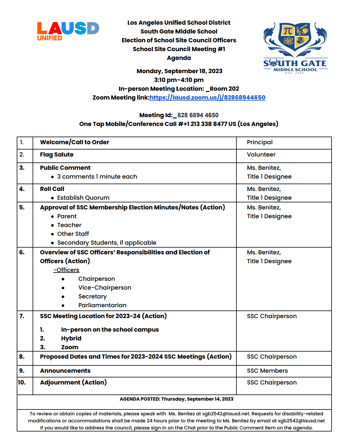 Title I - SPSA & School Site Council – Title I - SPSA & School Site ...