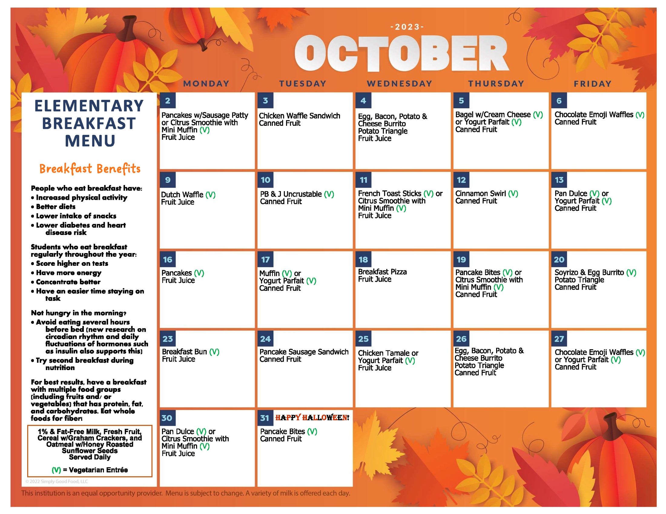Menus – Nutrition Services – Montebello Unified School District