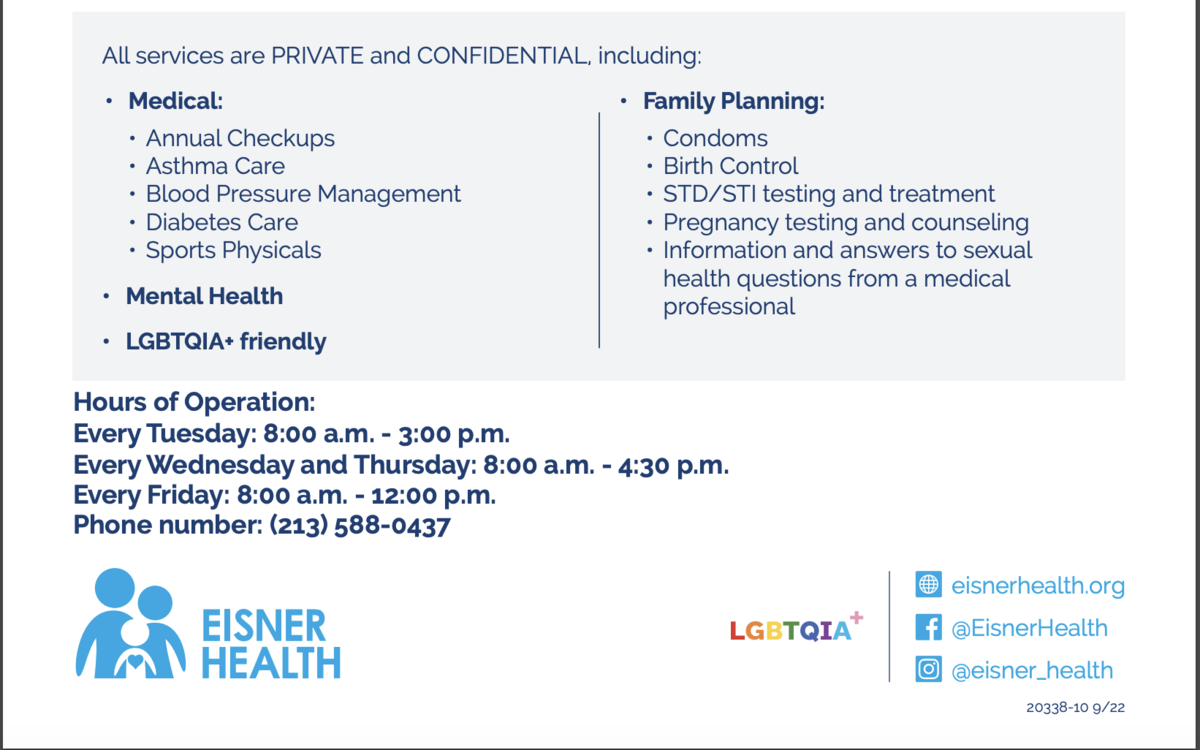 EISNER HEALTH CLINIC – Our Partners – Santee Education Complex