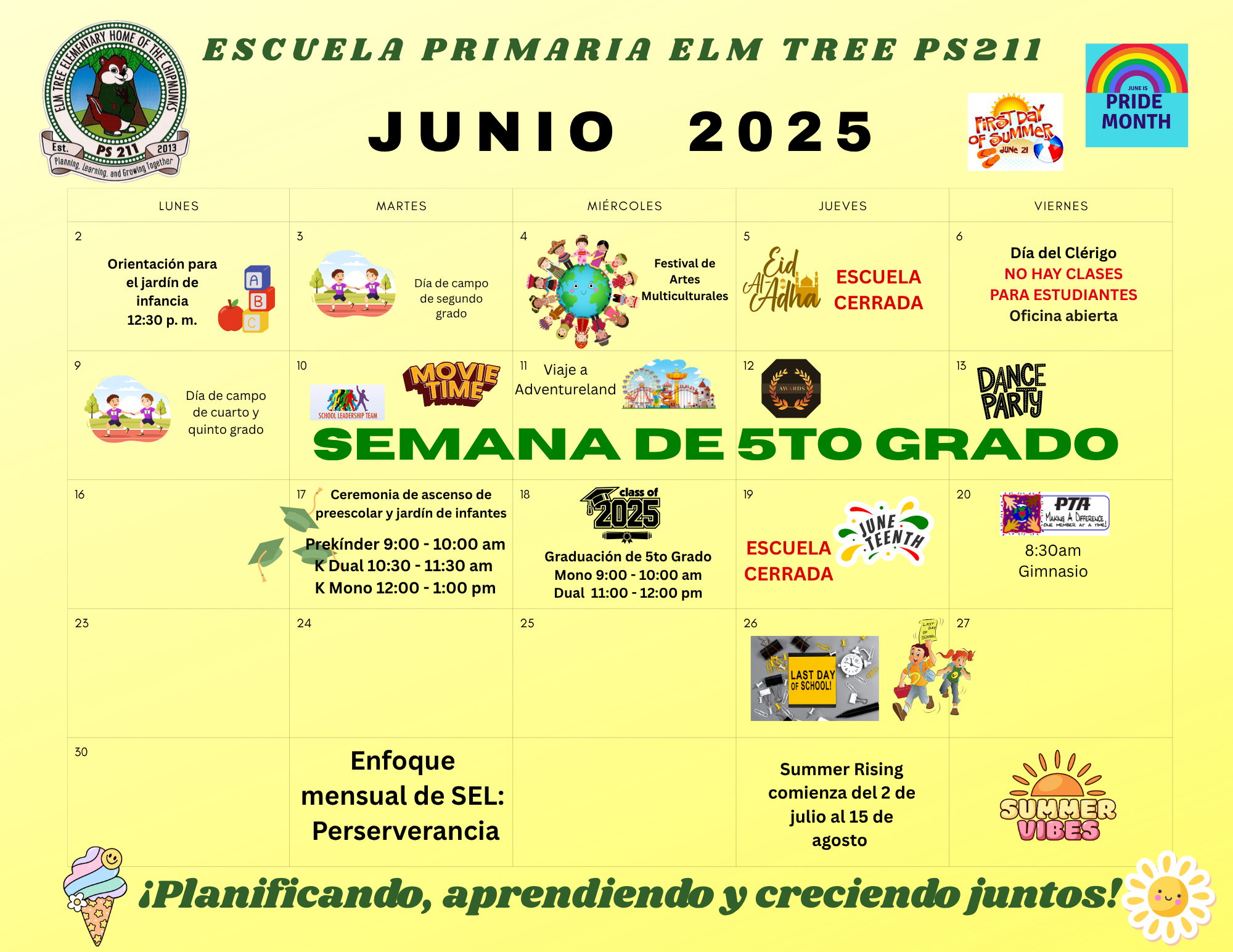June 2025 P.S. 211 Monthly School Calendar – P.S. 211 News (Current ...