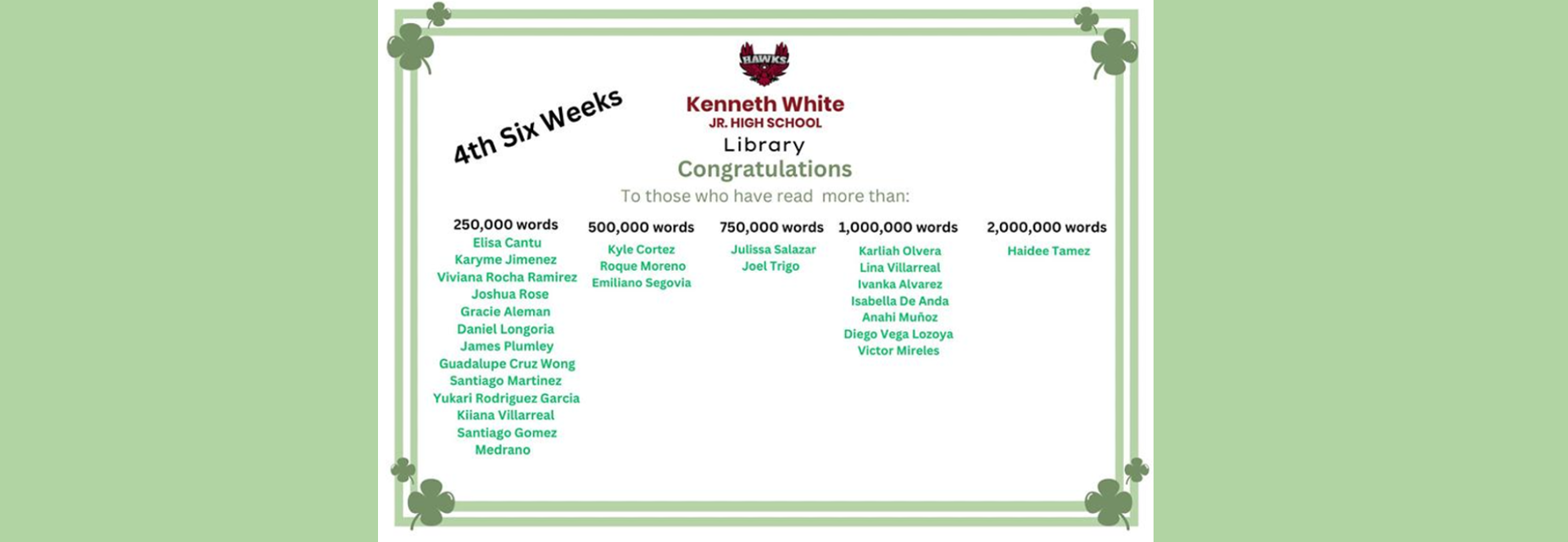 Kenneth White Jr. High School