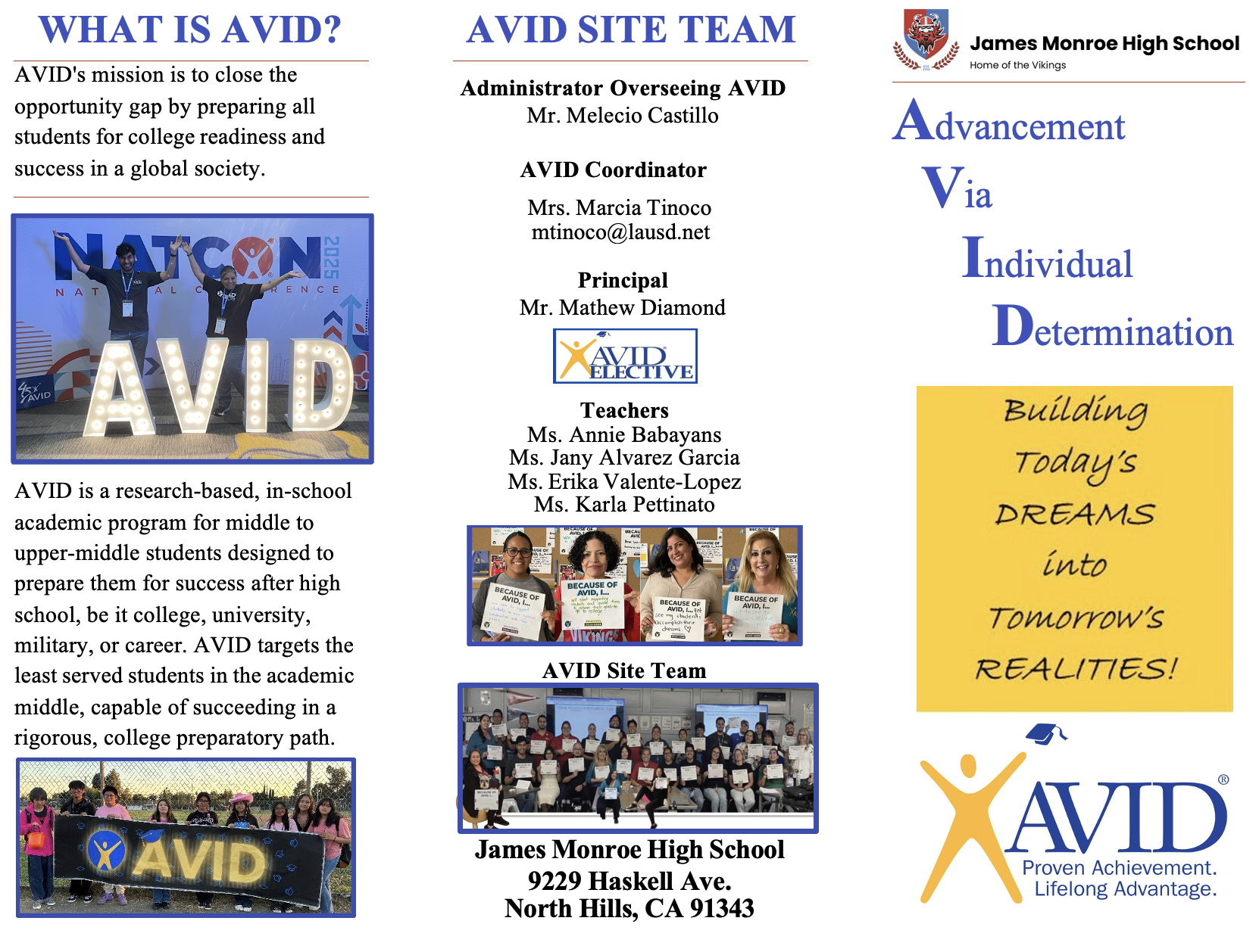 AVID at James Monroe High School – AVID – James Monroe High School
