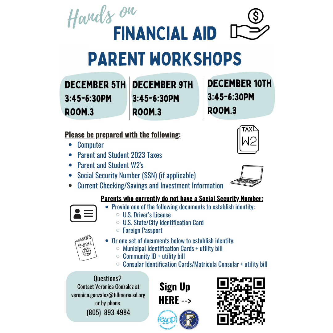 Workshops - Talleres – College and Career Center – Fillmore High School