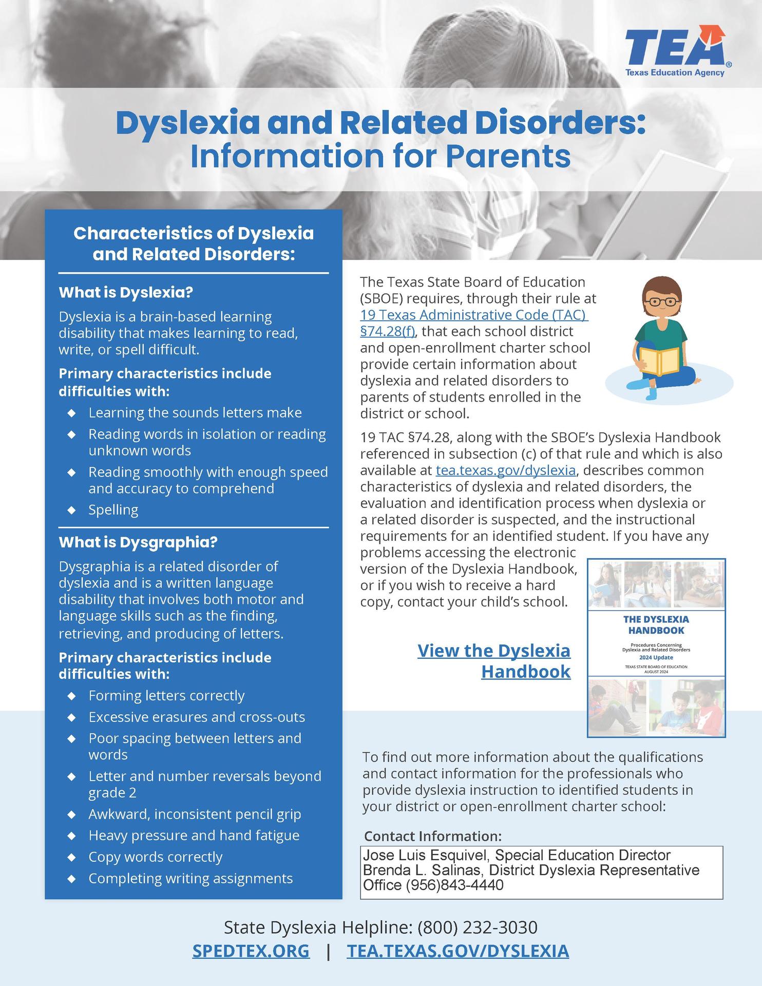 Dyslexia – Special Education – Hidalgo Independent School District