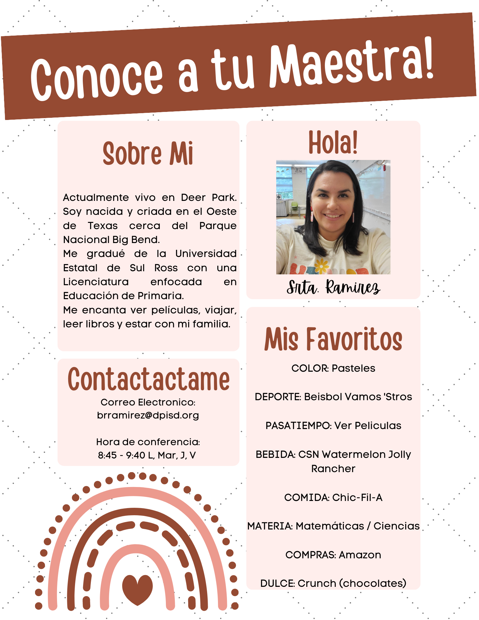 Meet Your Teacher/Conoce a tu Maestra – Brenda Ramirez – Deer Park ...