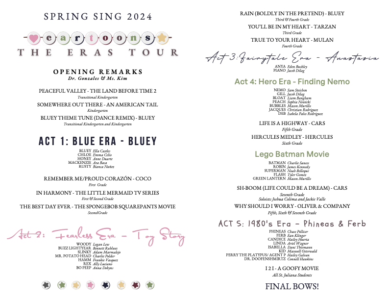 2024 Spring Sing Program – Spring Sing Program - in color – St. Juliana ...