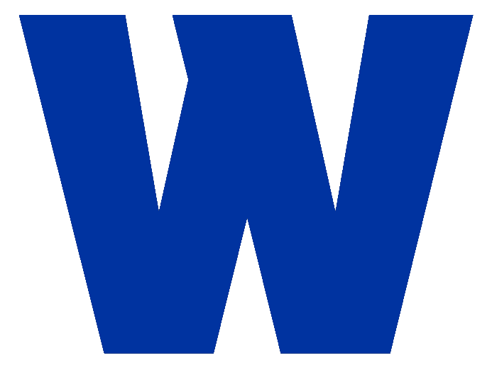 Letter W Blue