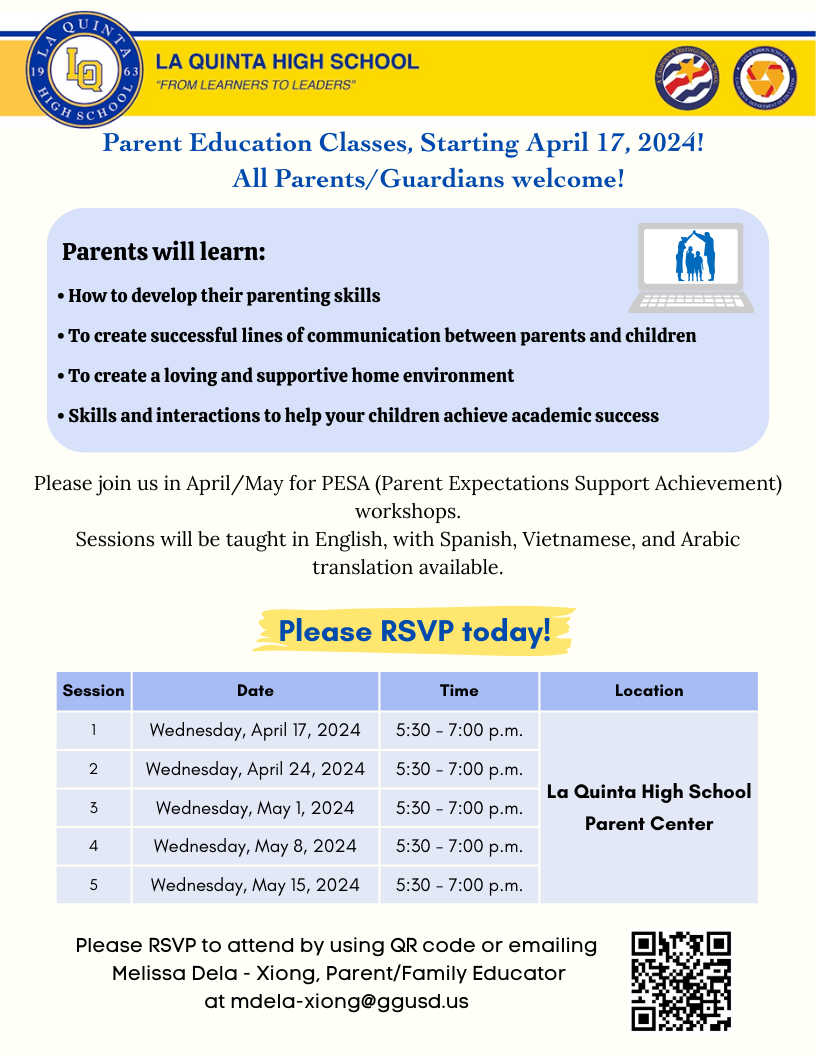 Upcoming Events – School/District Events – La Quinta High School