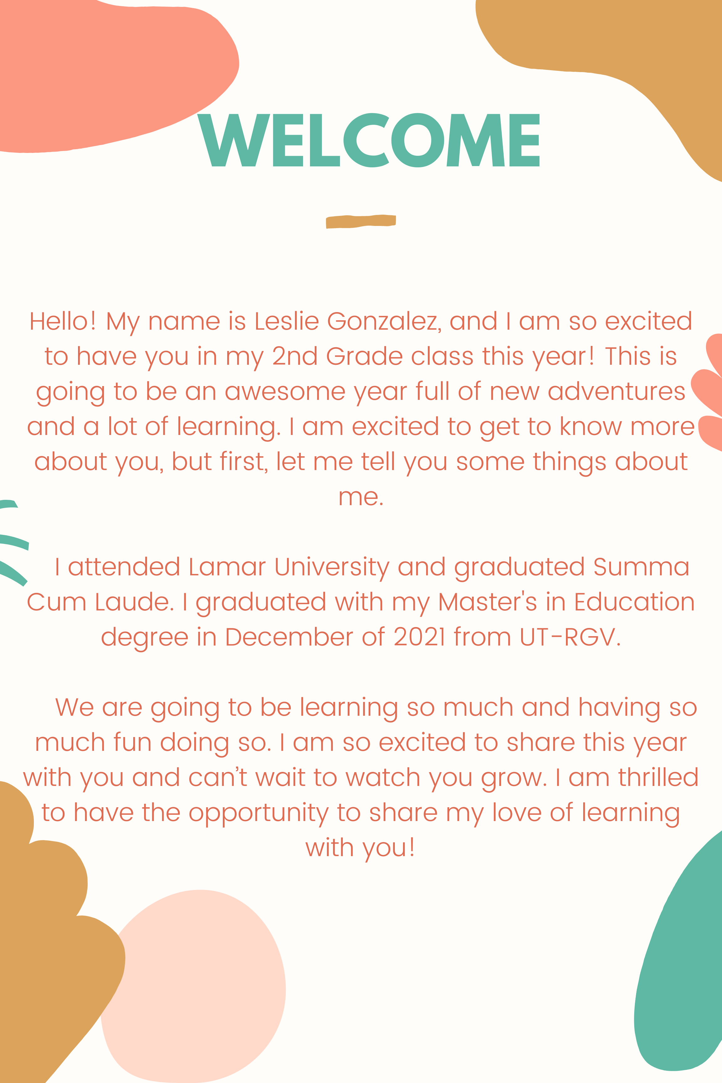 About Mrs. Gonzalez – Mrs. L. Gonzalez M.Ed. – San Jacinto Elementary