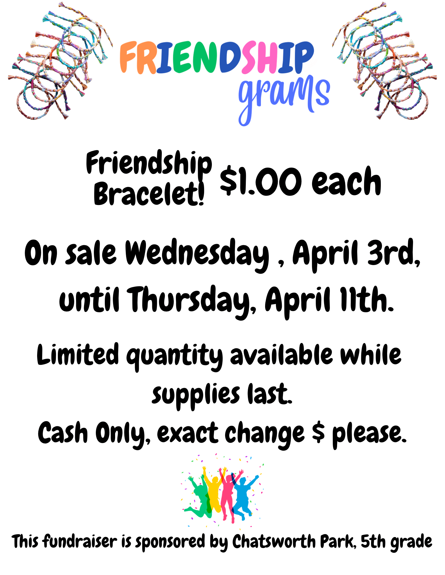 Friendship Grams Sale | Chatsworth Park Urban Planning Magnet School