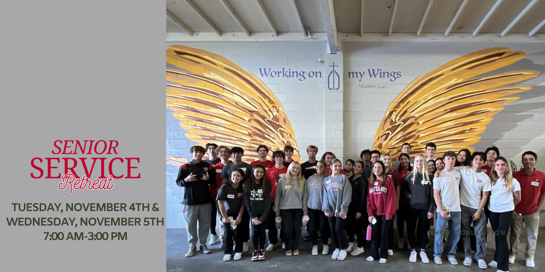 Senior Service Retreat - Christian Service Program - Mater Dei High School