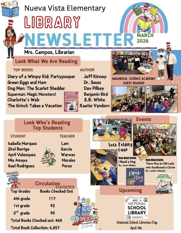 Library – Our Staff – Nueva Vista Elementary