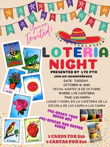 LYE Loteria Night - Banner Resources - Las Yescas Elementary School