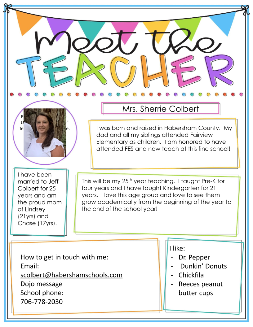 Mrs. Colbert – Sherrie Colbert – Fairview Elementary School