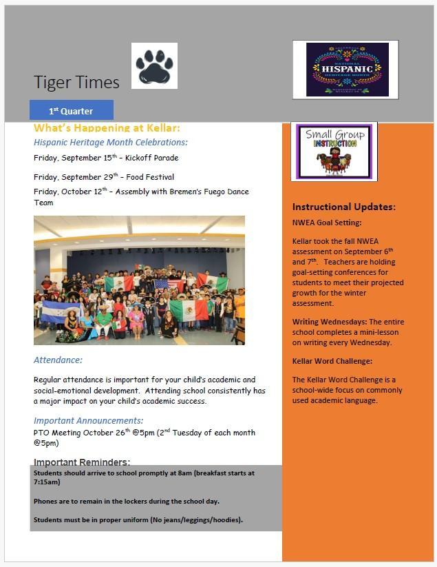 Newsletters – Kellar Middle School – Thomas J. Kellar Middle School