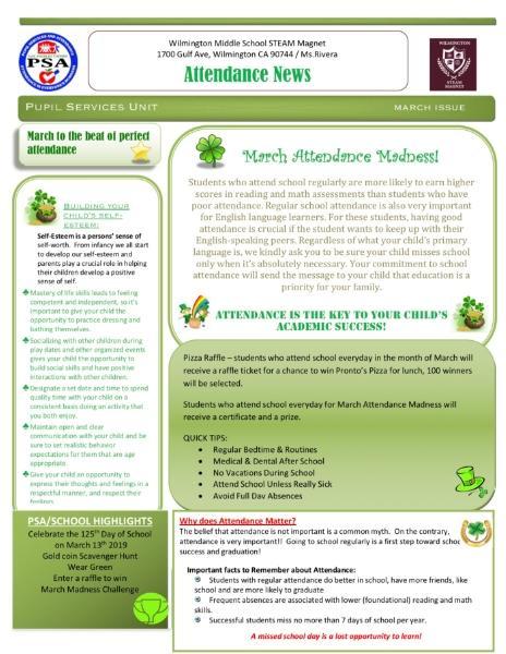 Attendance Newsletter – Attendance Office – Wilmington Middle School ...