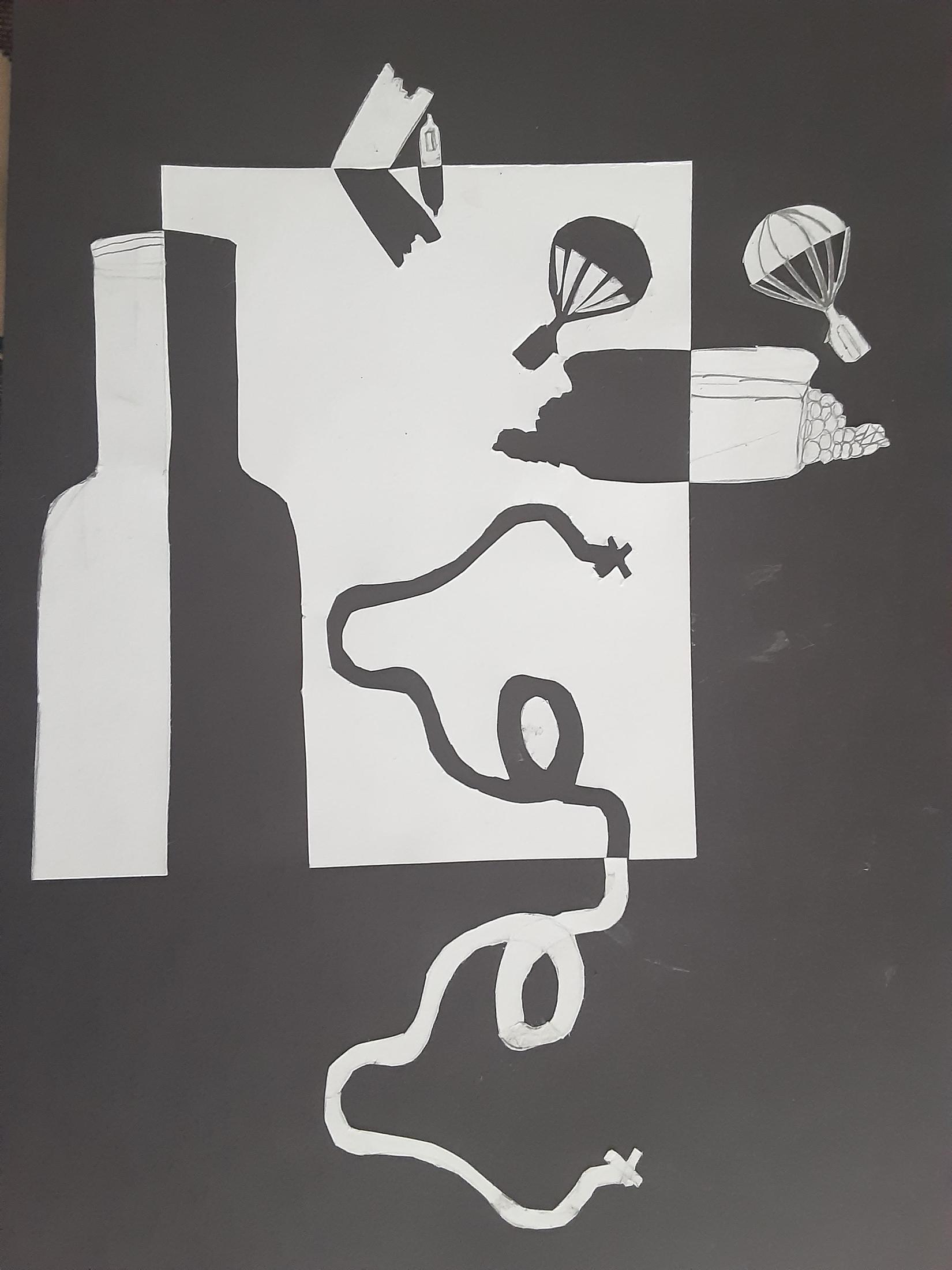 Negative Space Drawing Still Life