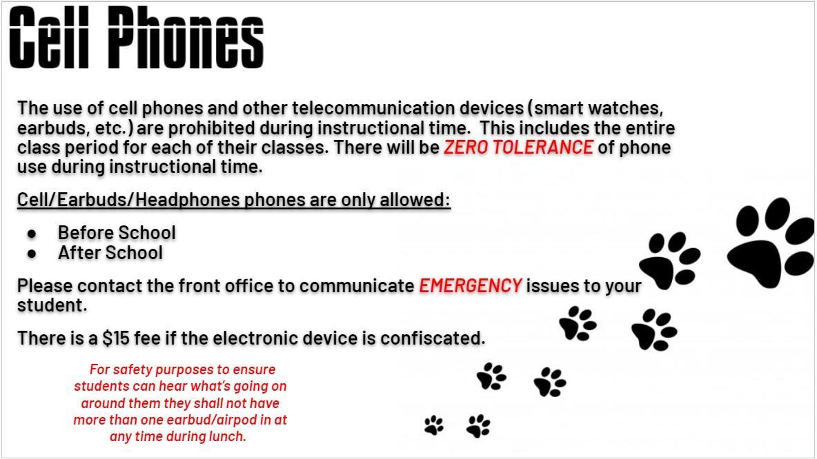Cell Phones – Student Expectations – Bay City Junior High