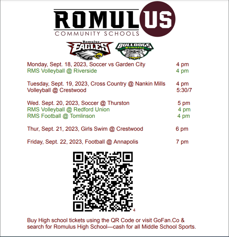 Mr. Cook's Weekly Athletic Update | Romulus High School