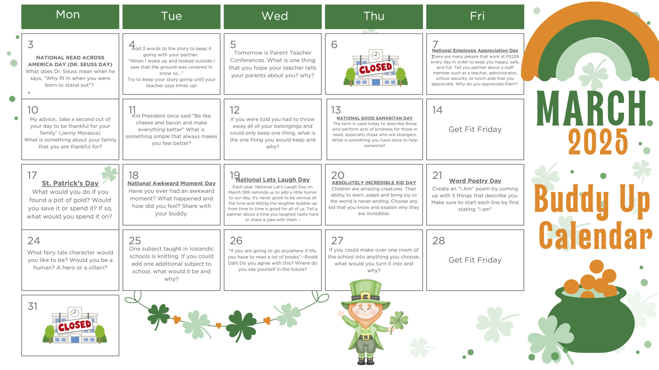 Buddy Up Board 😊 – Family Info – PS 229 Emanuel Kaplan
