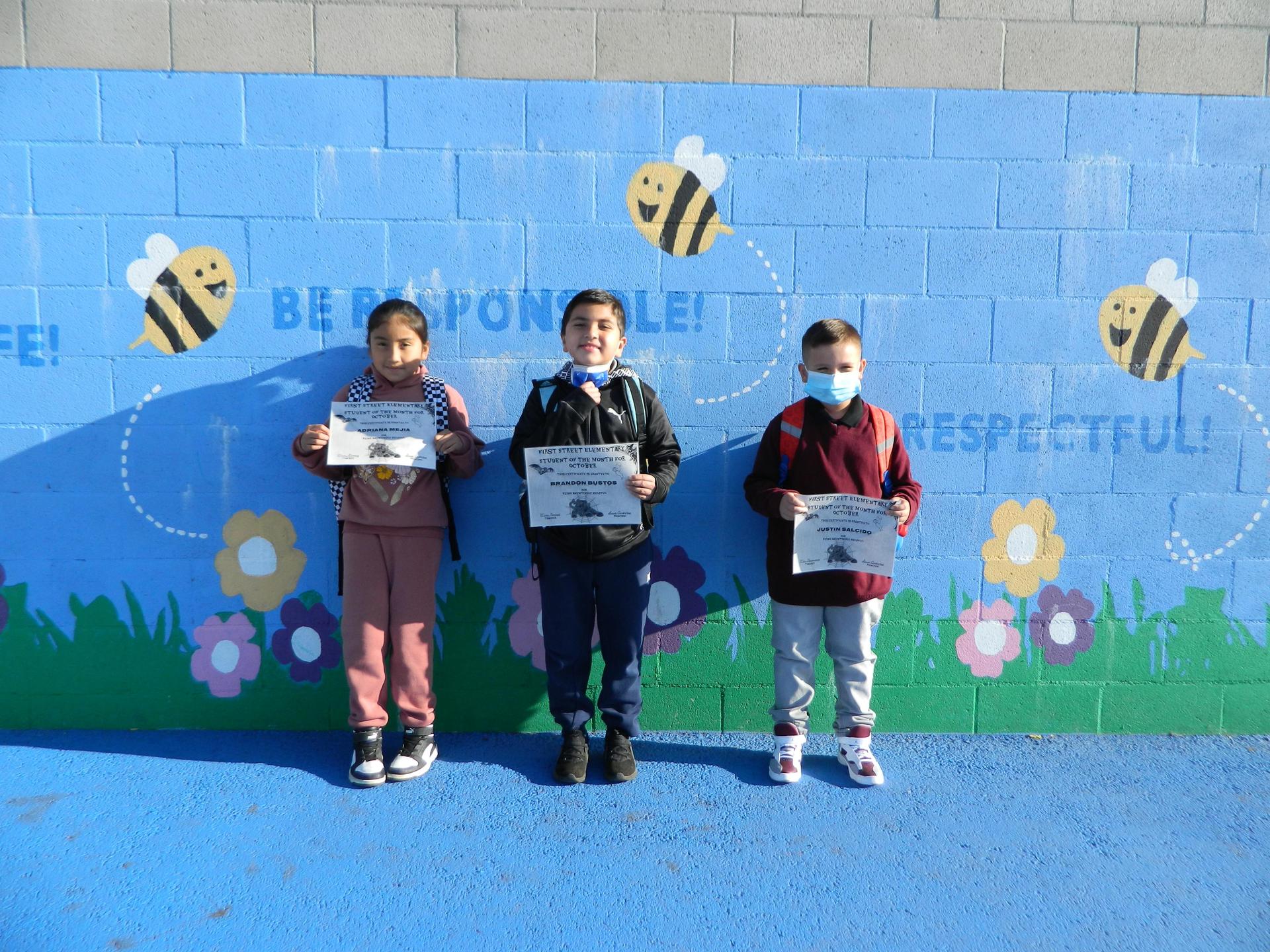 Students of the Month – SOTM – 1st Street Elementary