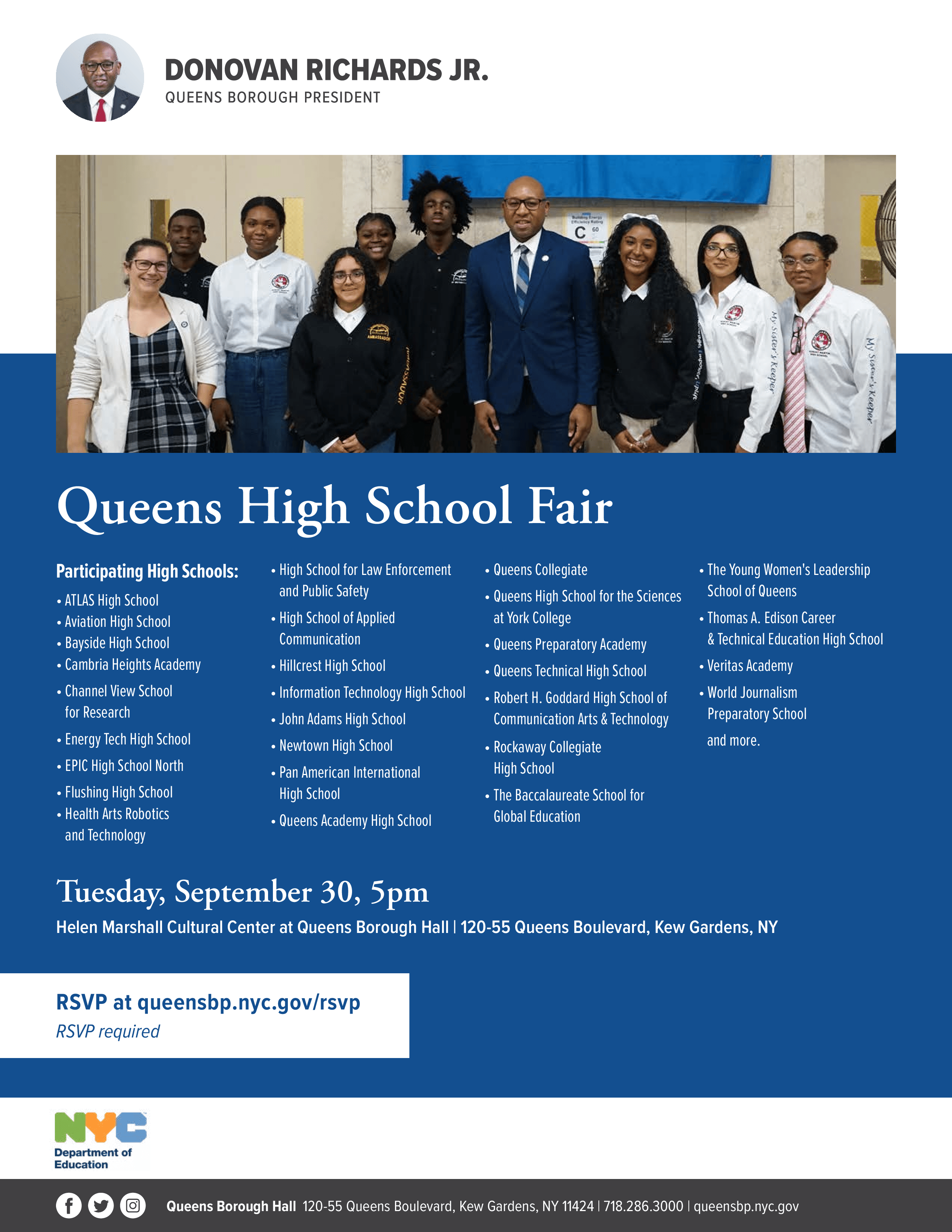 Queens High School Fair | The Walter H. Crowley School of Leadership at ...
