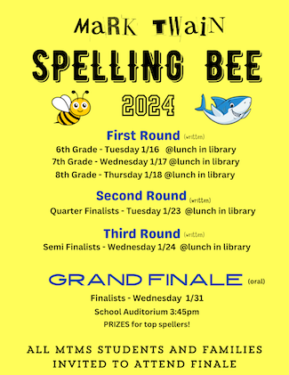 Spelling Bee – Clubs & Activities – Mark Twain Middle School