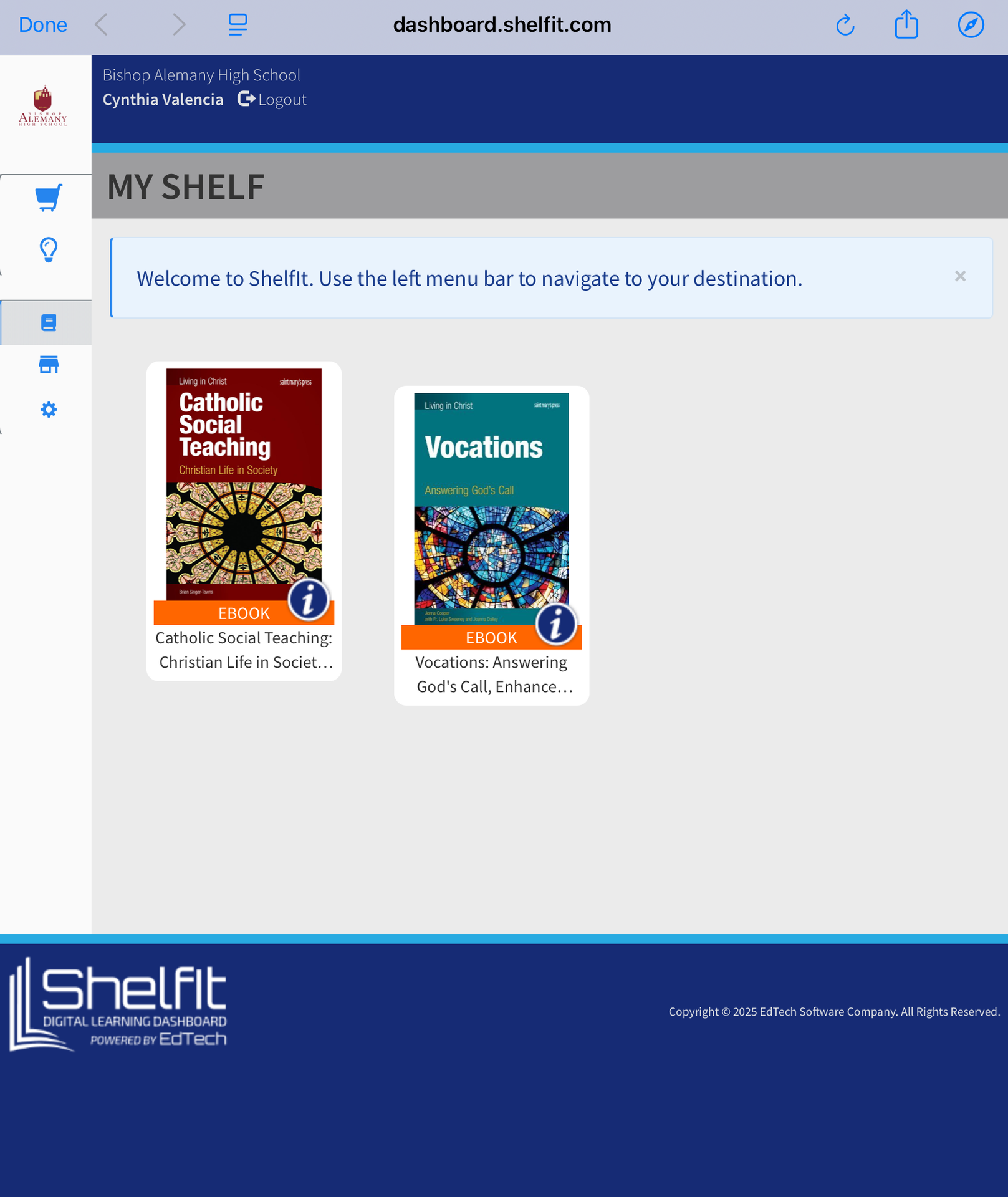 EdTech - Shelfit (Student Books) – Technology – Bishop Alemany High School