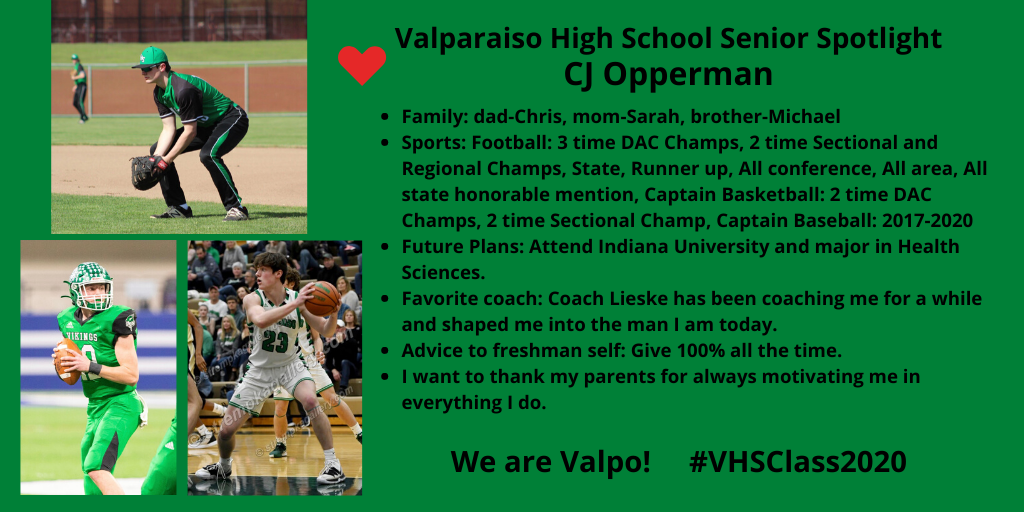Senior Spotlights – Athletics – Valparaiso High School