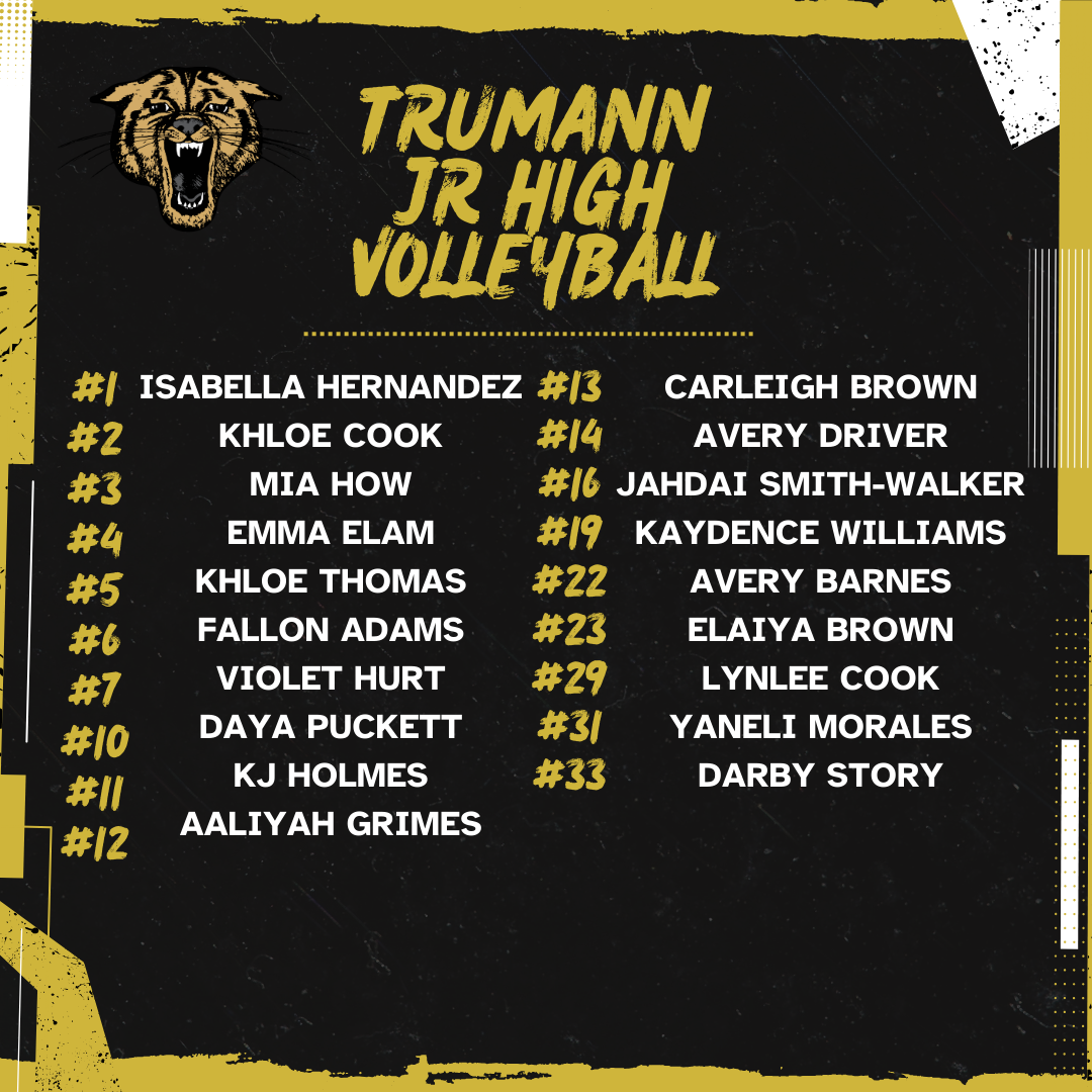 Wildcat Volleyball Rosters – Rosters – Trumann School District