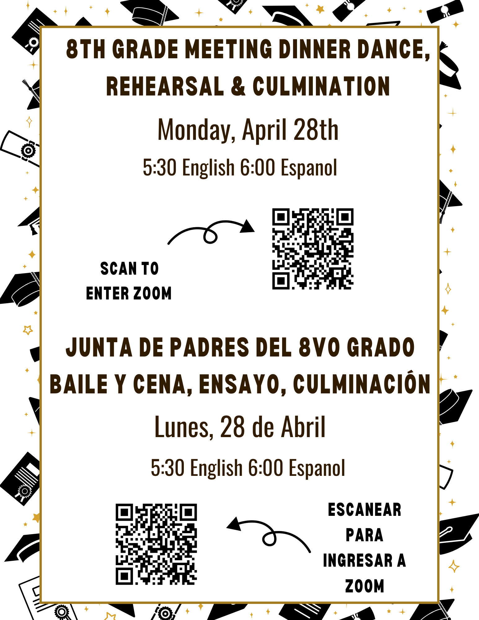 8th Grade Meeting Dinner Dance, Rehearsal & Culmination | Northridge ...