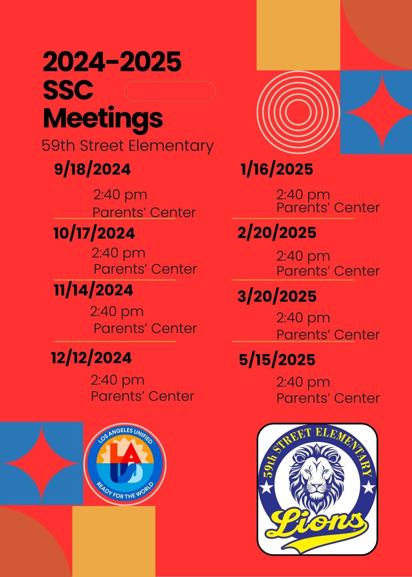 SSC – Parents – 59th Street Elementary