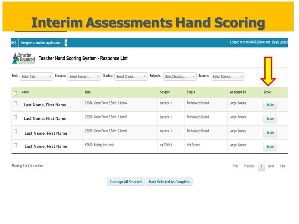 CAASPP IA: How to Hand Score – Testing Center (Hub) – Arleta High School