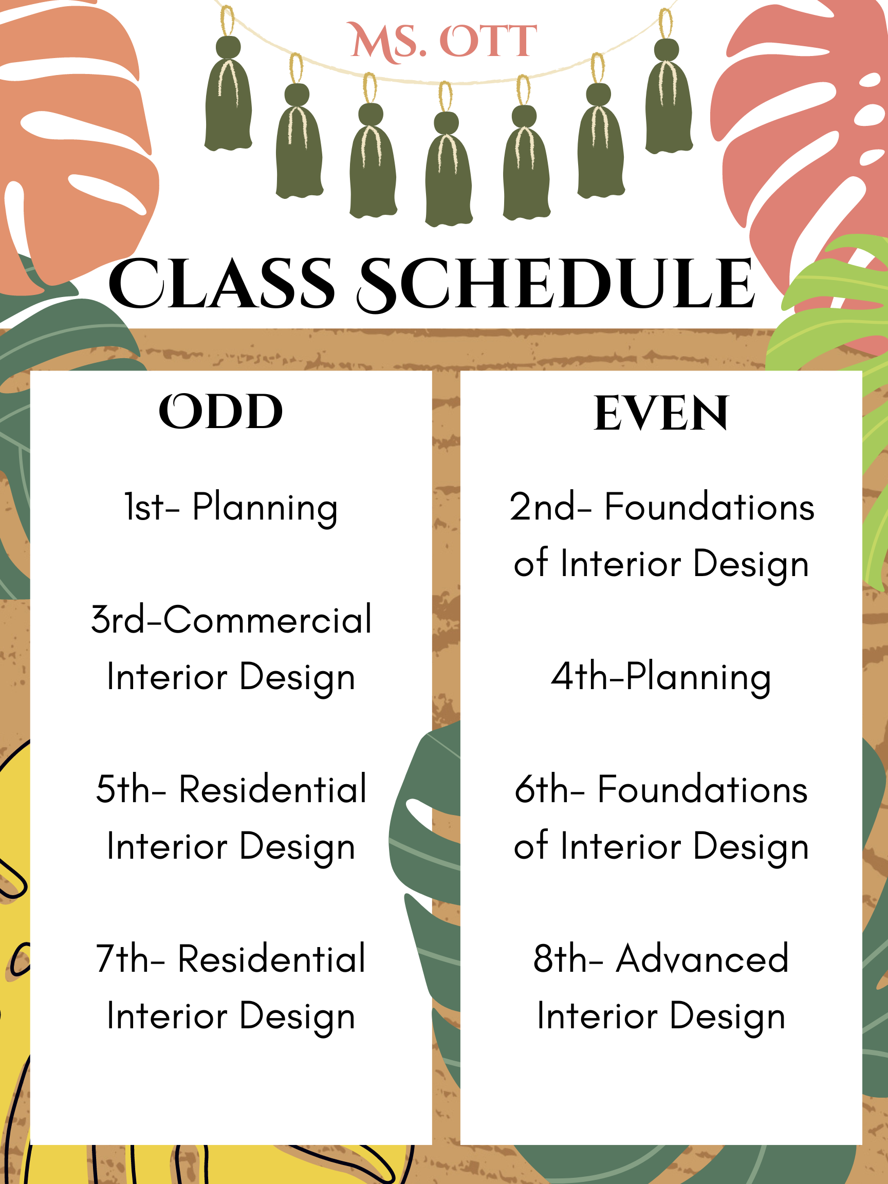 SHS Bell Schedule +Class Schedule – Carrie Ott – Smyrna High School