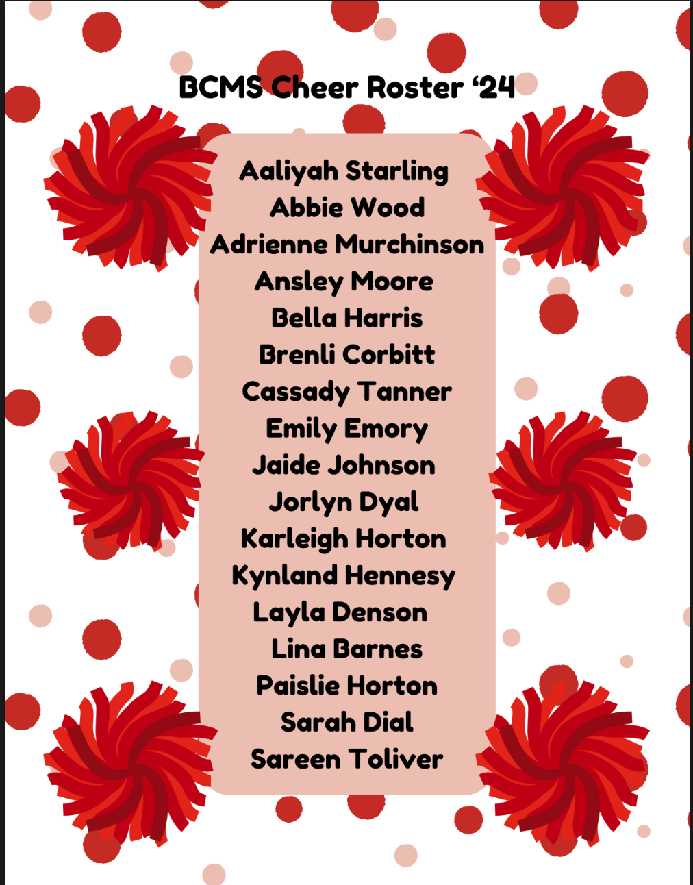 BCMS Red Raider Cheerleading – Cheerleading – Bacon County School District