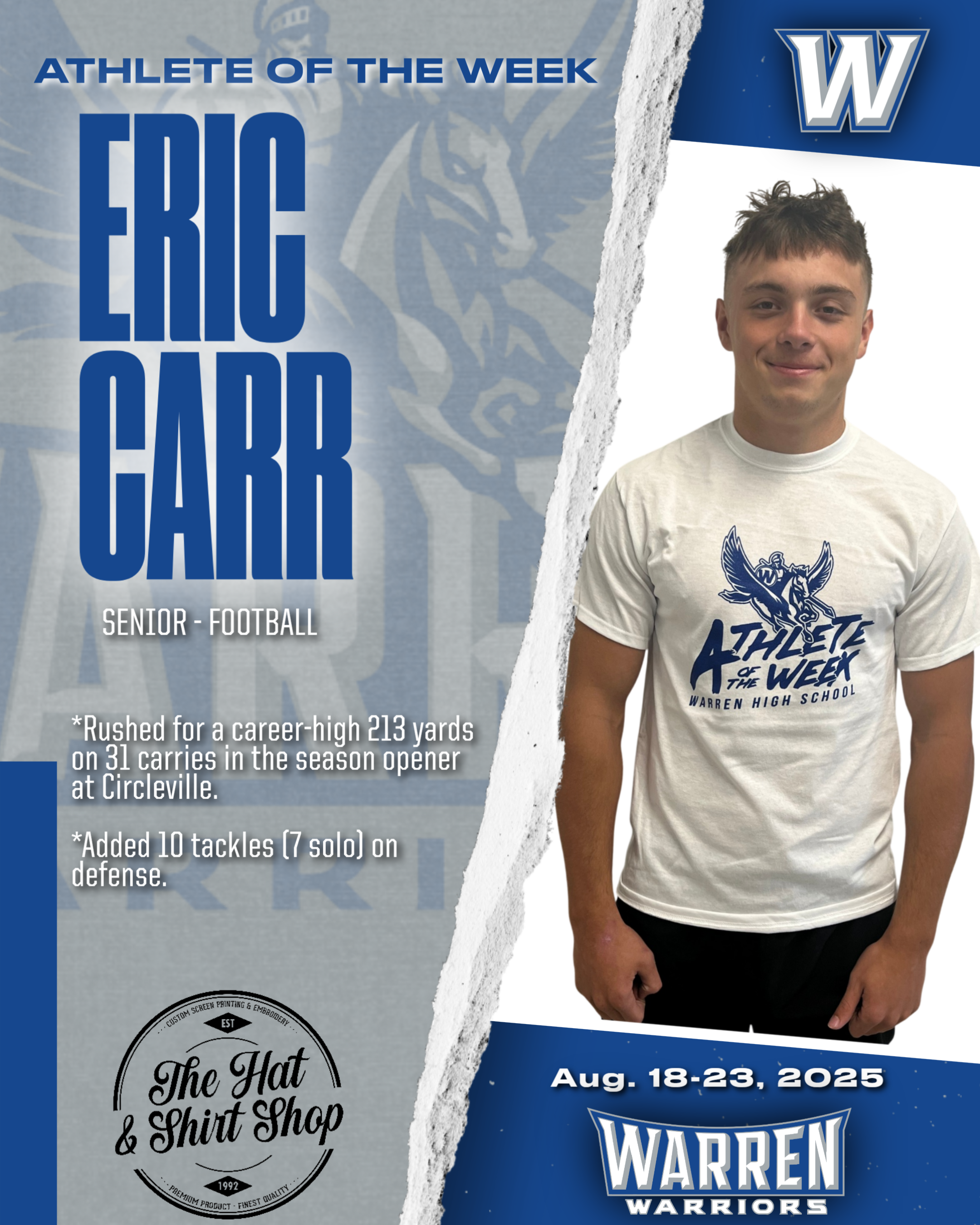 Athlete of the Week – Athletic Honors – Warren Local High School Athletics
