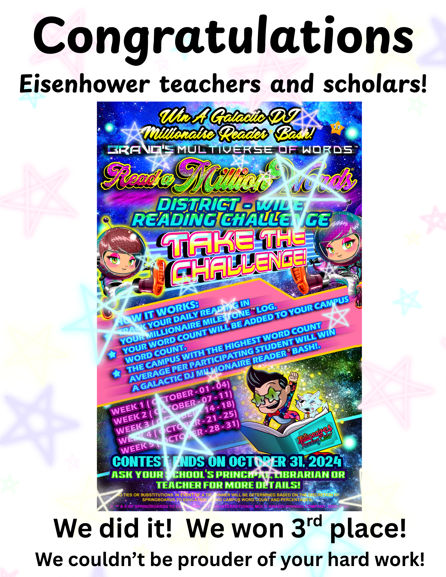 District October Reading Challenge – LIBRARY – Eisenhower Elementary