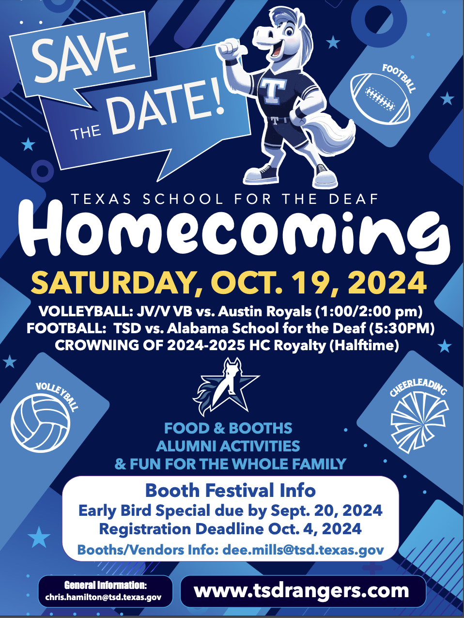 Save the Date for TSD Homecoming! | Texas School for the Deaf