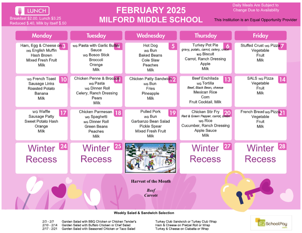 What's for Lunch? - MMS - Milford School District