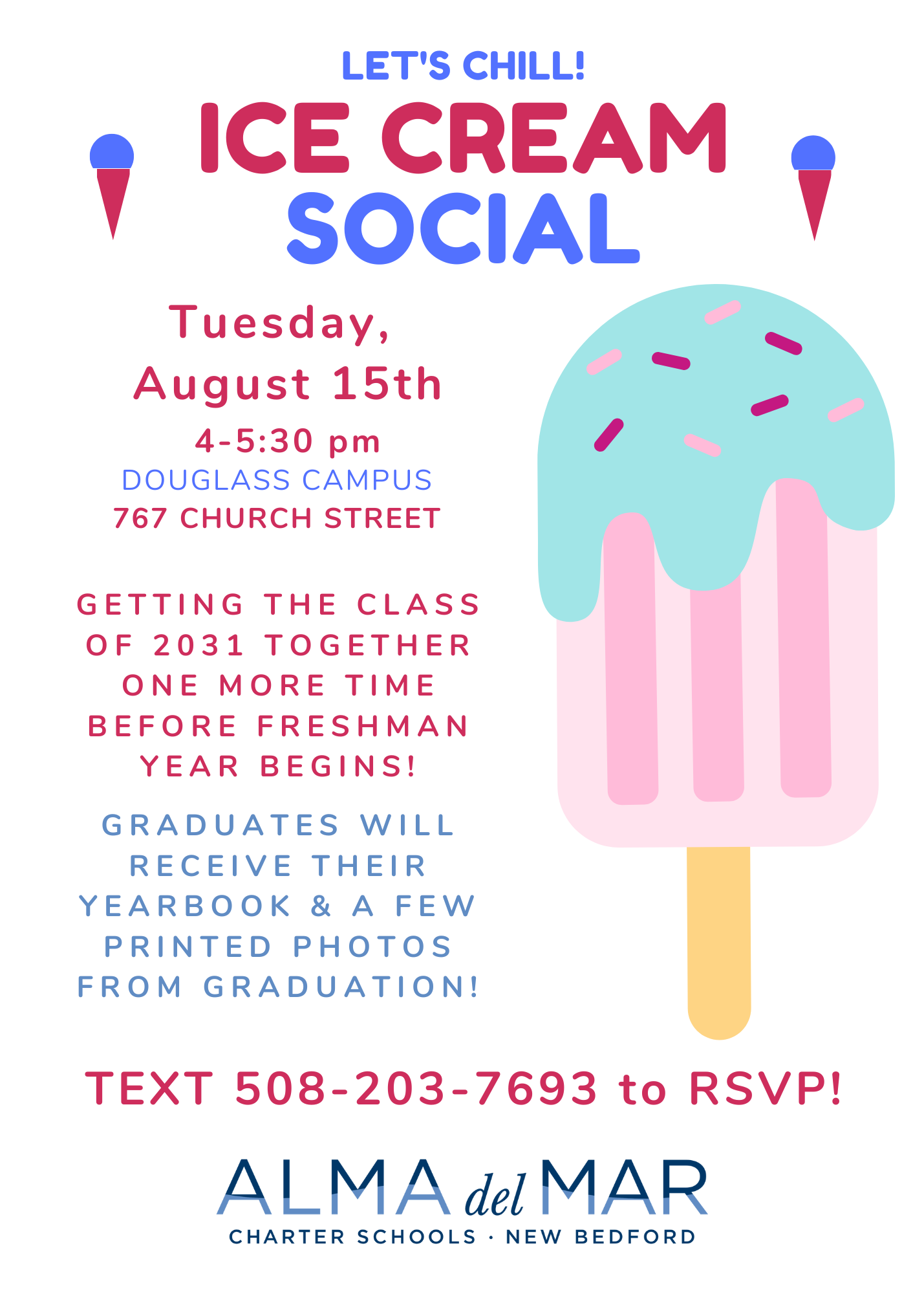 School Ice Cream Social Flyer