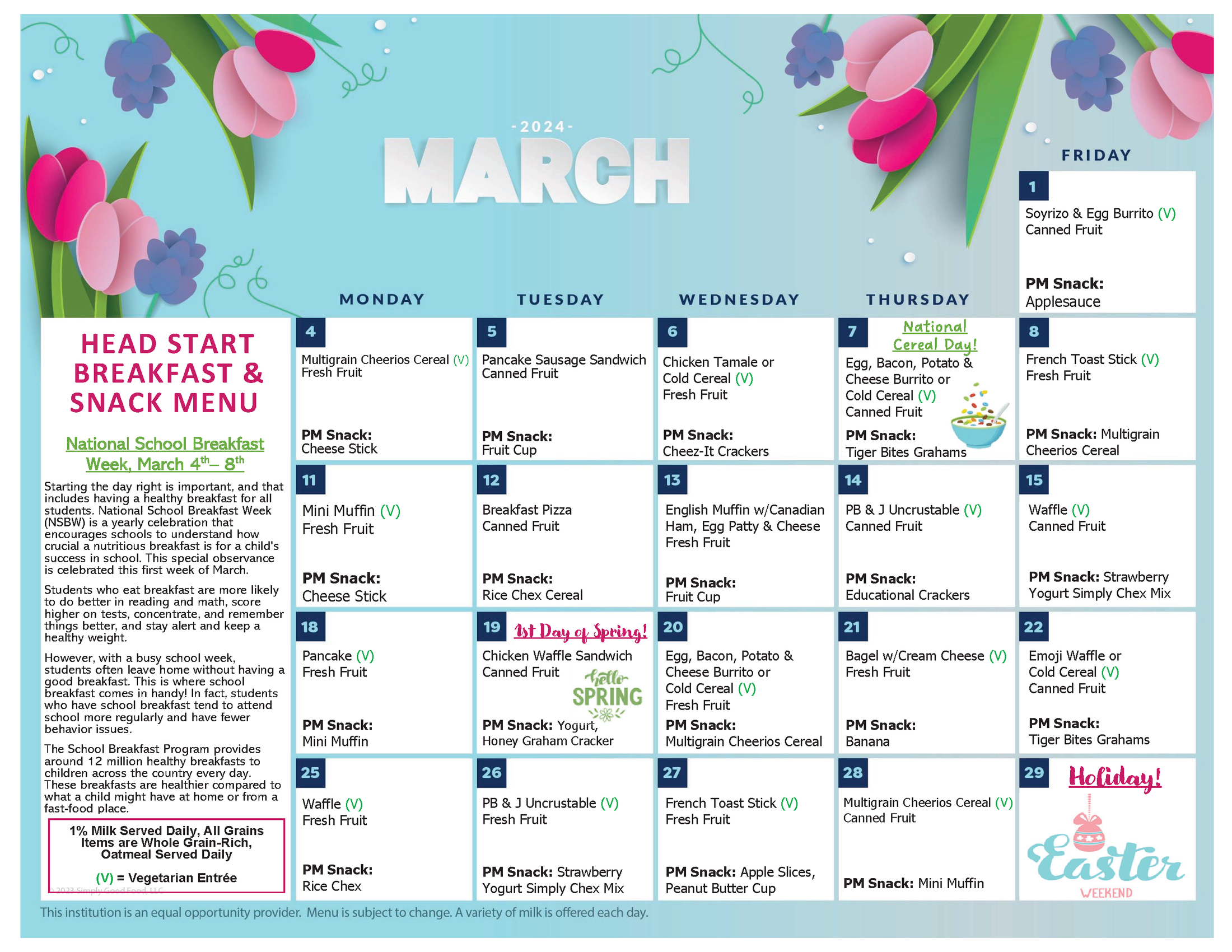 Menus – Nutrition Services – Montebello Unified School District